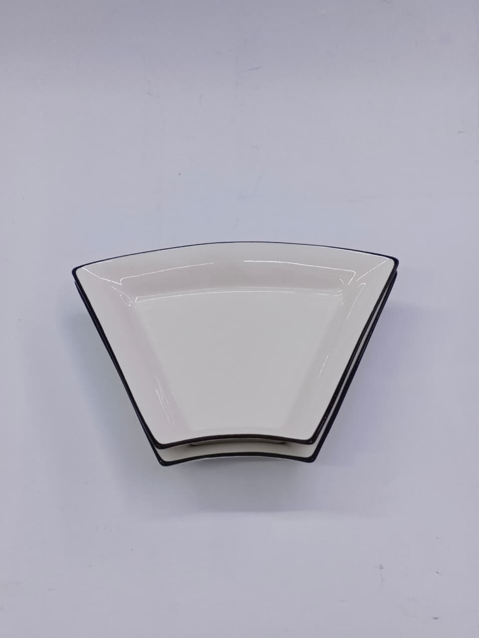 Fan Shaped Ceramic Serving Plate | Modern Arc Appetizer Plate | Hii ...
