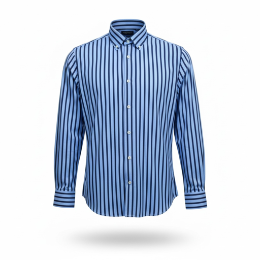 Manschett By Quesste Turkey Edition Blue Stripe Slim Fit Men’s Shirt ...
