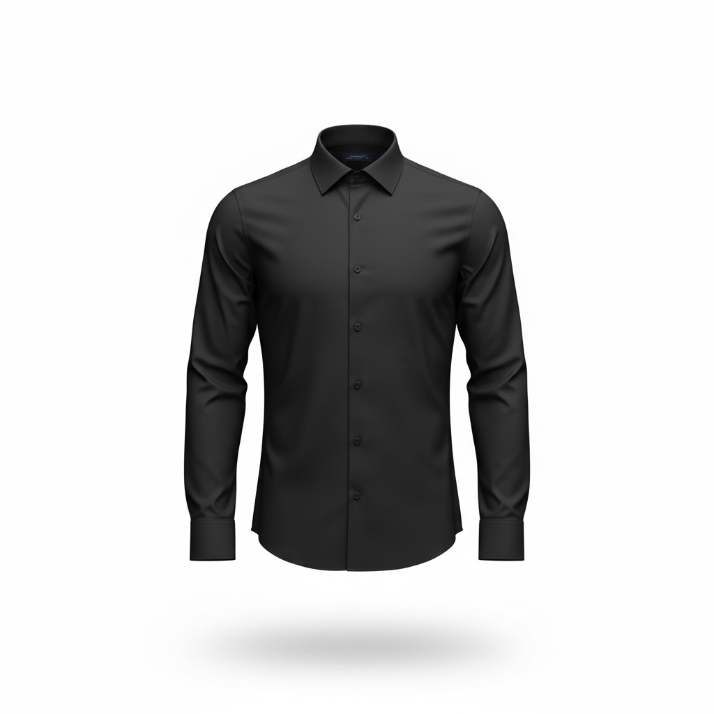 Manschett By Quesste Turkey Edition Black Slim Fit Men’s Plain Shirt ...